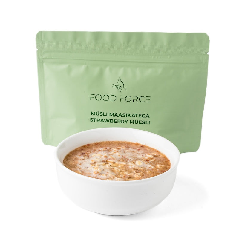 Müsli med jordbær - Frysetørret mad - Food Force